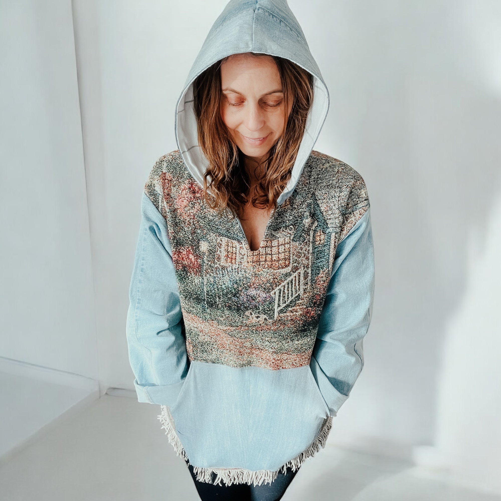 Denim Tapestry Hoodie – UPCYCLECO